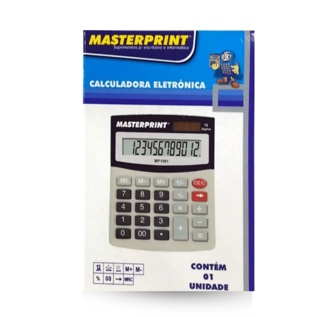 Calculadora 12 Dígitos Masterprint MP 1061 - AMAIS PAPÉIS